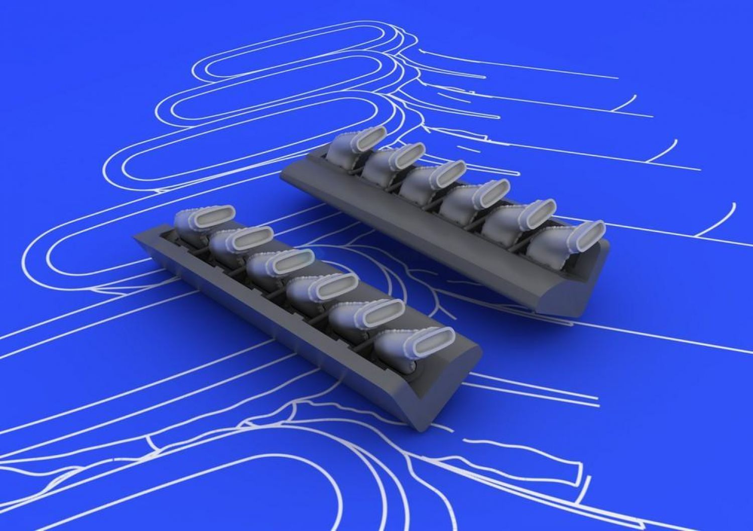 Spitfire exhaust stacks fishtail | Special Hobby - výrobce slepovacích ...