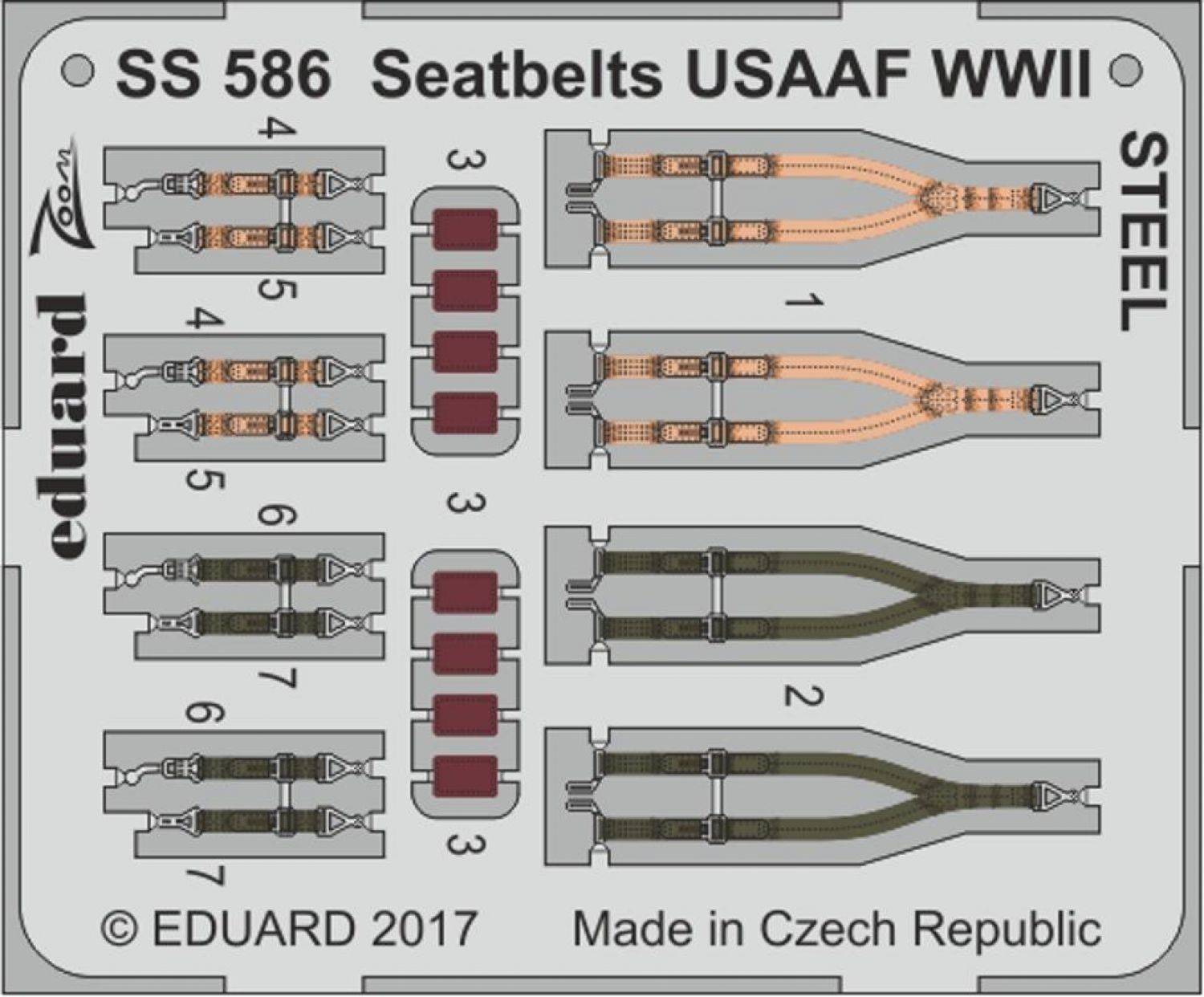 Seatbelts USAAF WWII STEEL | Special Hobby - výrobce slepovacích modelů