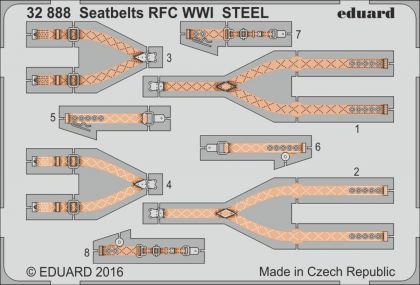 Seatbelts RFC WWI STEEL | Special Hobby - výrobce slepovacích modelů