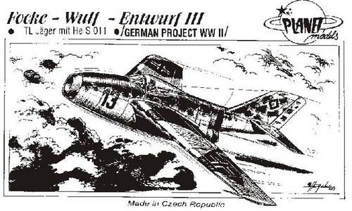 Focke-Wulf "Entwurf III" | Special Hobby - výrobce slepovacích modelů