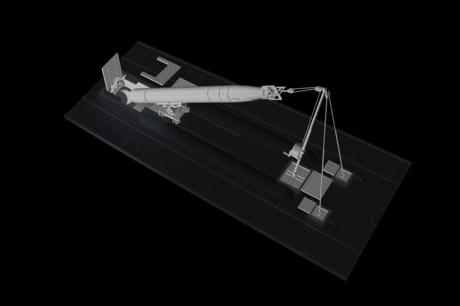 U-Boot IX Stern Torpedo w/Loading Winch and Cart, for Revell kit 1/72 ...