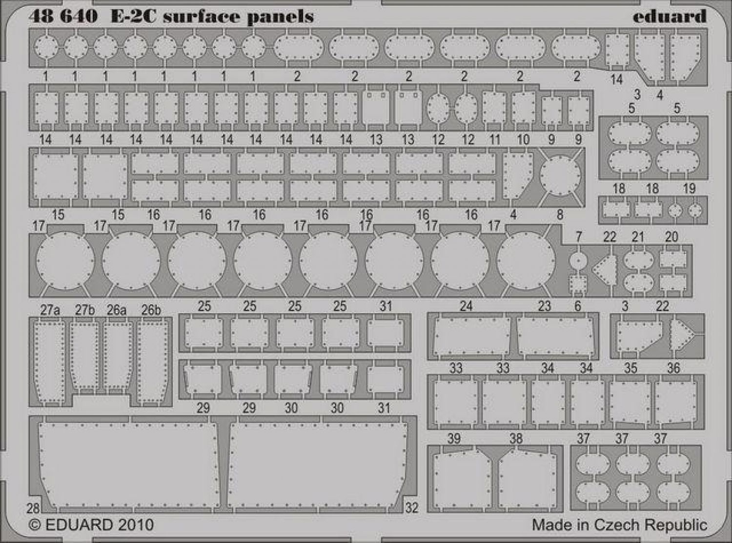 E-2C surface panels | Special Hobby - výrobce slepovacích modelů
