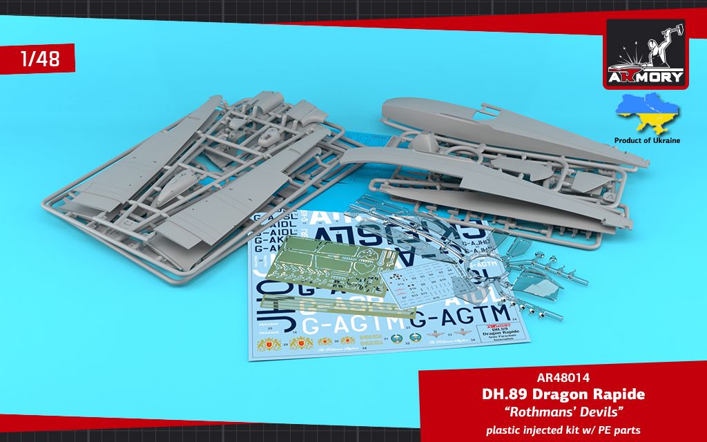 1:48 de Havilland DH.89 Dragon Rapide, Short-Haul Airliner, Rothmans ...