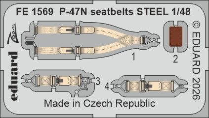 1:48 Republic P-47N Thunderbolt - Steel Seat Belts for Miniart | MN ...