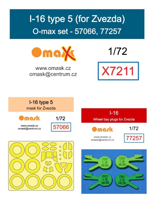 1:72 I-16 type 5 O-max set (for Zvezda) | MN-Modelar.cz