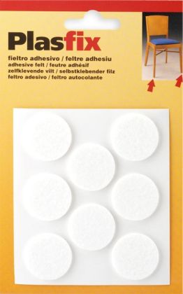 Filcový kluzák kulatý - průměr Ø27 - bílá | Barvissimo.cz